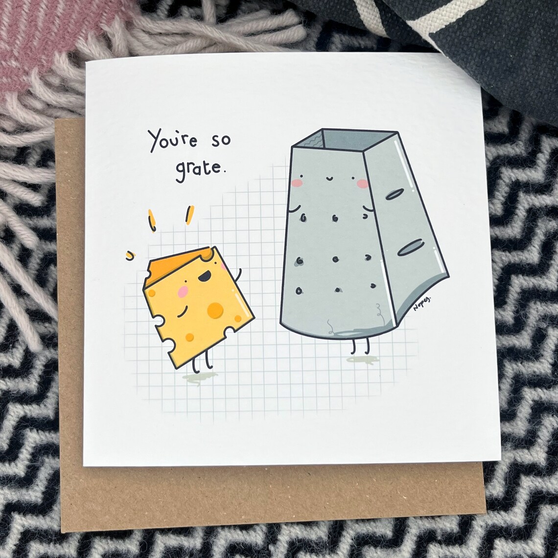 You're so Grate Cheese Themed Blank Card - Etsy