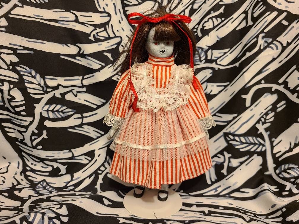 Tiny 8 Gothic Horror Painted Porcelain Creepy Doll - Etsy