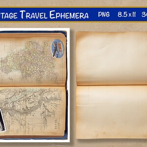 Printable Vintage Travel Ephemera Bundle - Over 100+ Travel Items ...