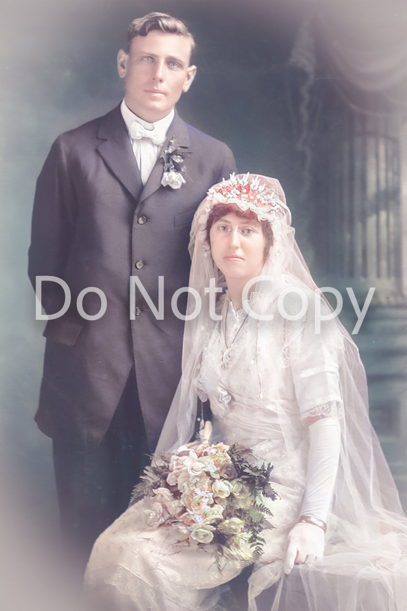 Antique Vintage Bride and Groom Wedding Photo Instant Digital - Etsy
