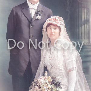 Antique Vintage Bride and Groom Wedding Photo, Instant Digital Download ...