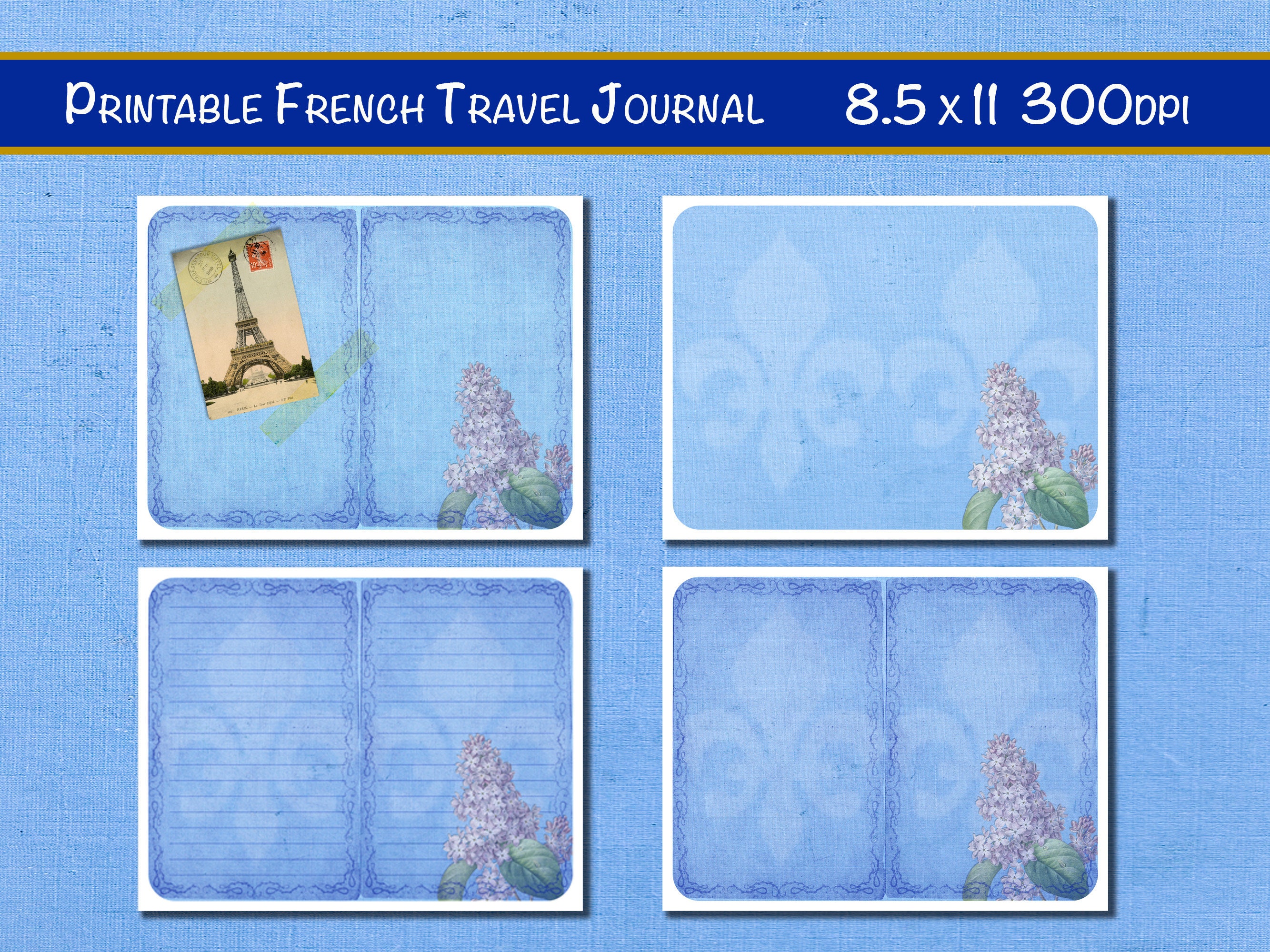 French Travel Journal Kit, Vintage Ephemera Pages (digital Download) - Etsy