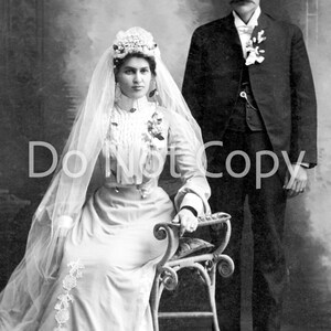 Antique Vintage Bride and Groom Wedding Photo, Instant Digital Download ...