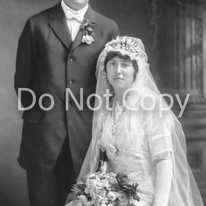 Antique Vintage Bride and Groom Wedding Photo, Instant Digital Download ...