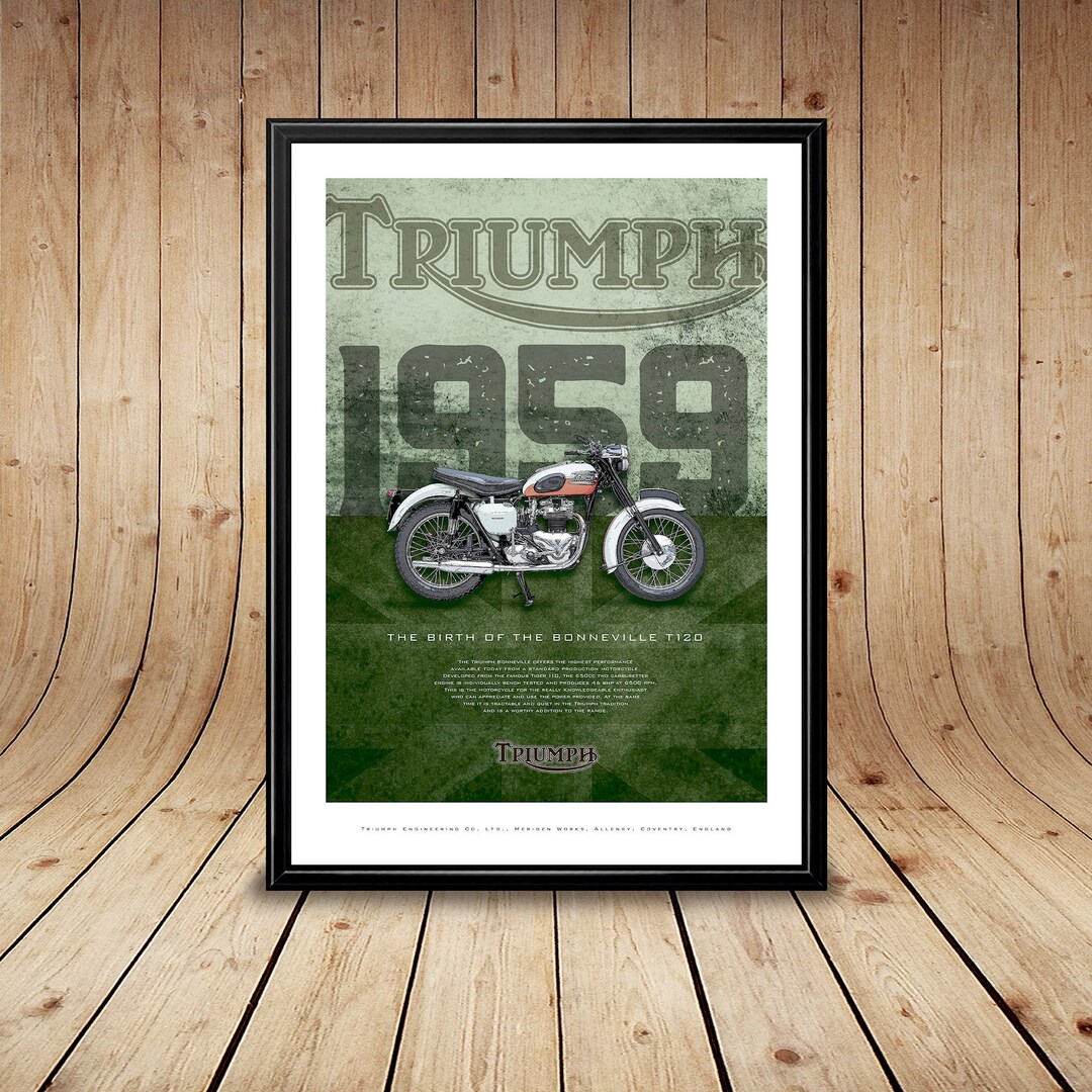The Birth of the Triumph Bonneville T120 - Etsy
