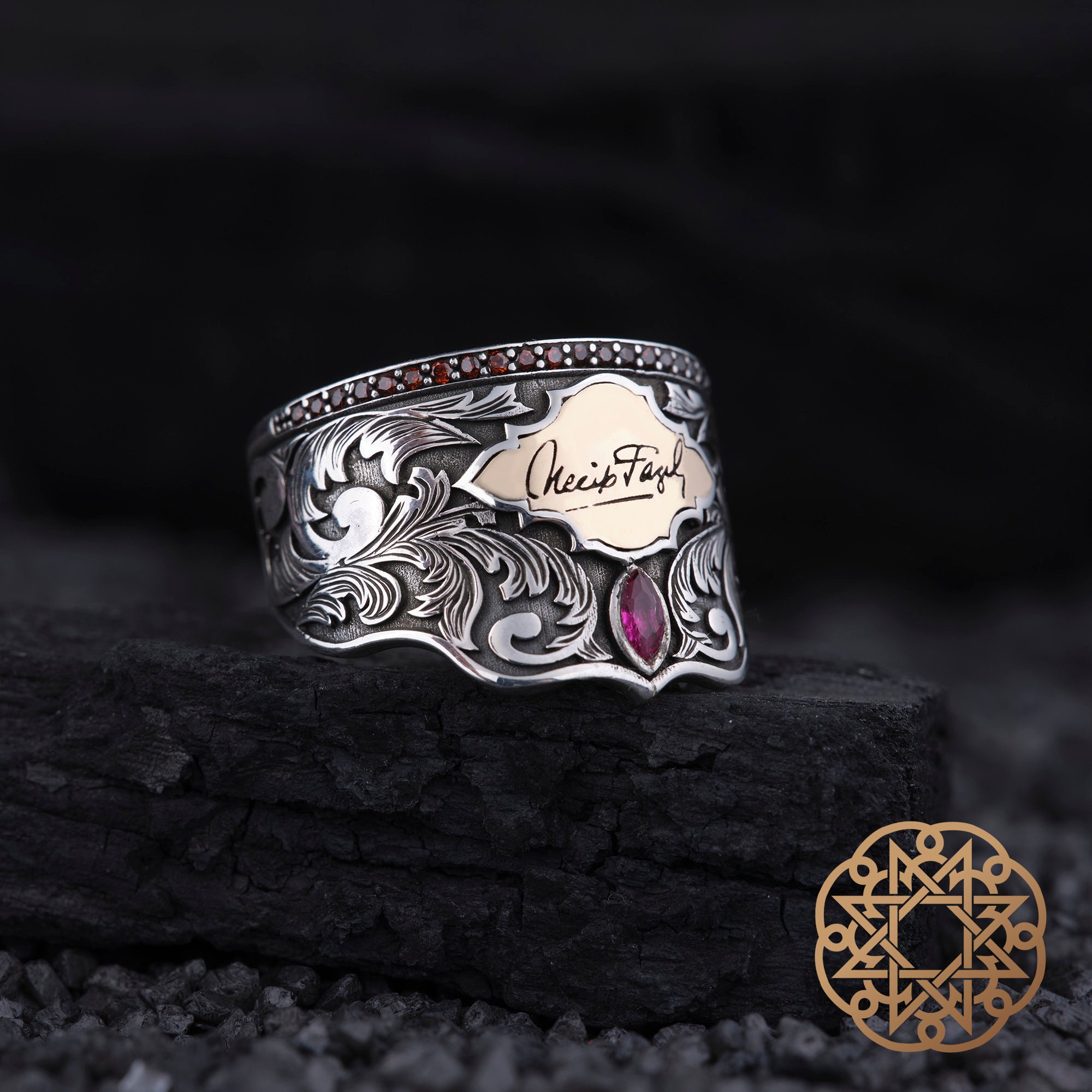 Arabic Calligraphy Archer Ring, Triumph Ring ,thumb Ring Men, Best Men ...