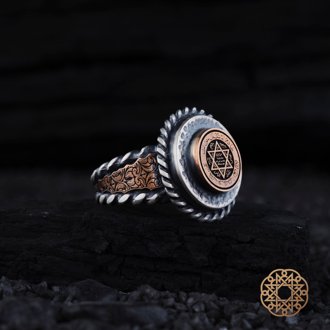 Seal of Suleyman Ring - 925K Sterling Silver Ring's - Ottoman Style ...