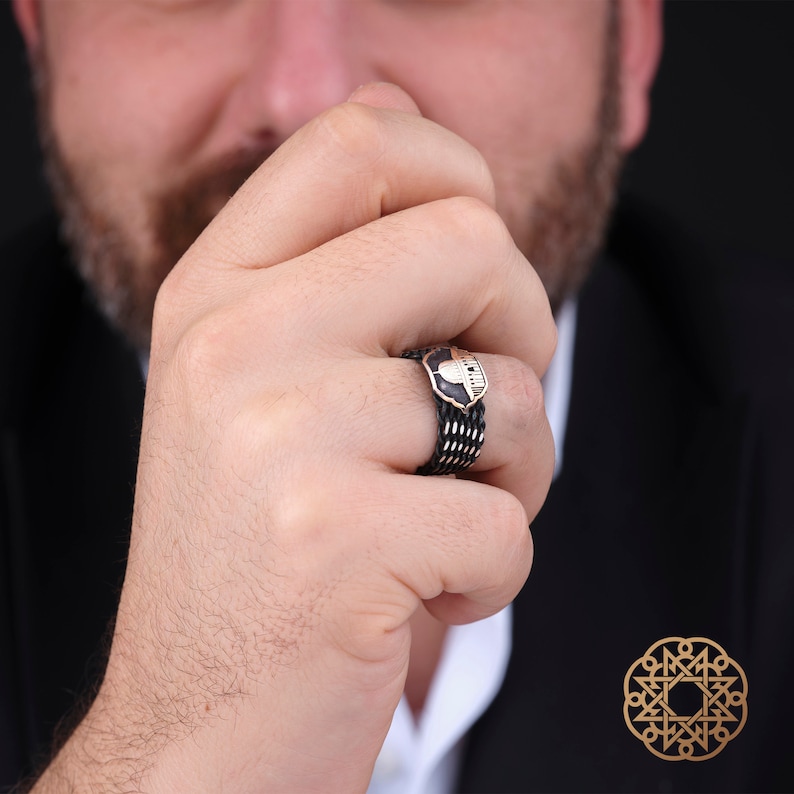 Knitted Model Ring - Marginal Ring - Special Ring - Men's Silver Ring ...