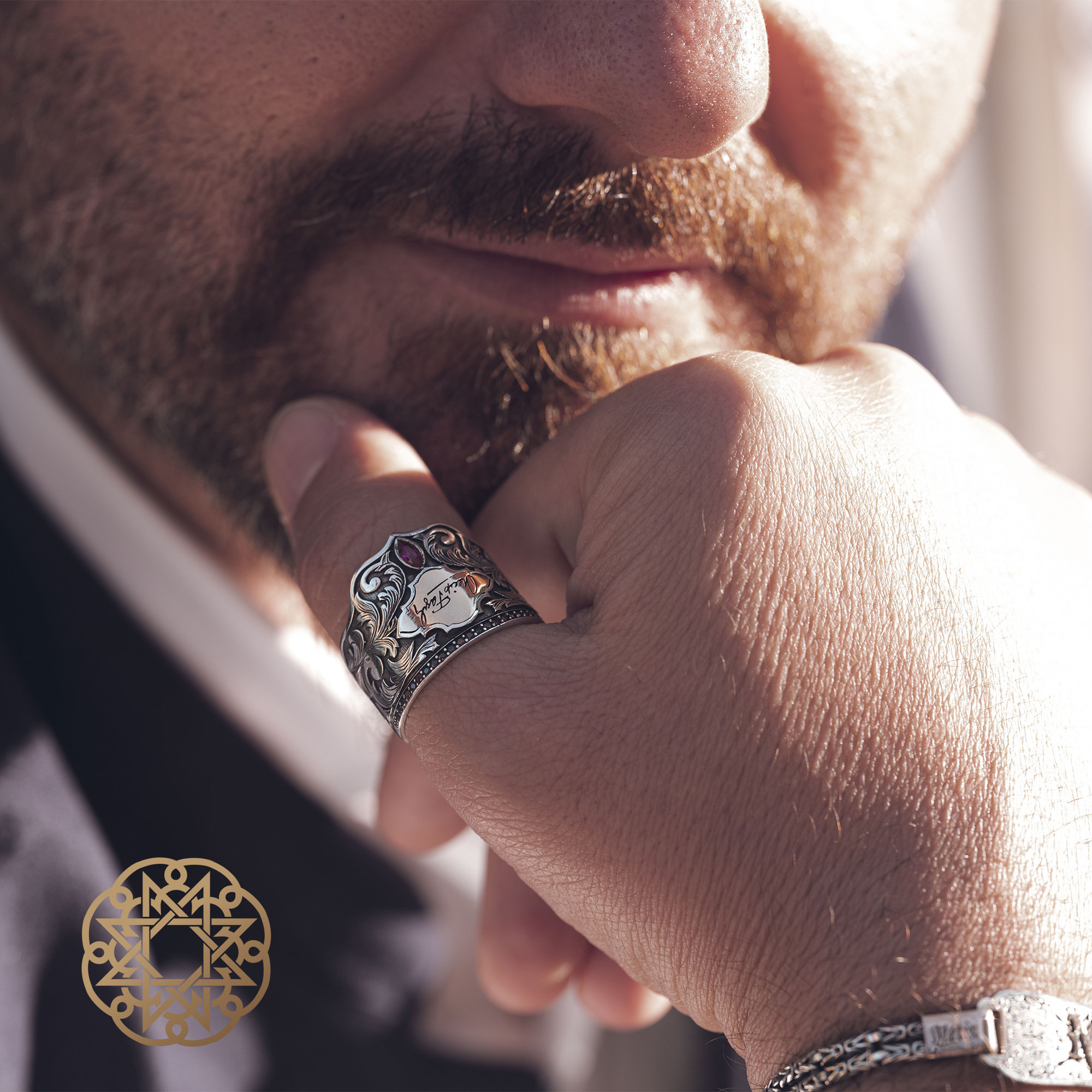 Arabic Calligraphy Archer Ring, Triumph Ring ,thumb Ring Men, Best Men ...