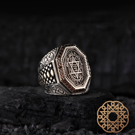 Seal of Suleyman Ring 925K Sterling Silver Ring Ottoman | Etsy