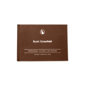 Pilot Logbook Gift – Personalised Recycled Leather, Handmade in the UK ...