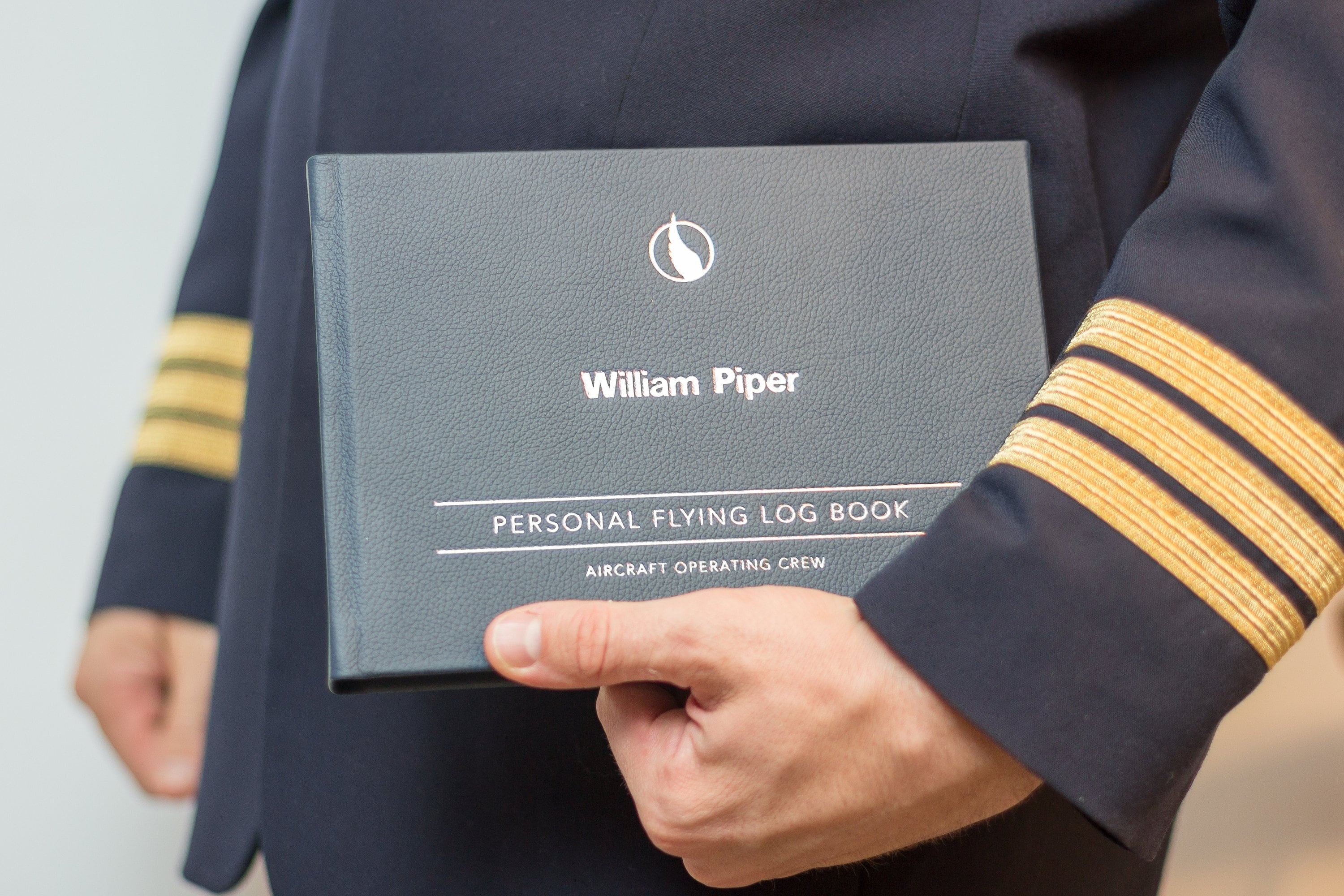 Personalized Real Leather Pilot Logbook: Handmade in the UK - Etsy