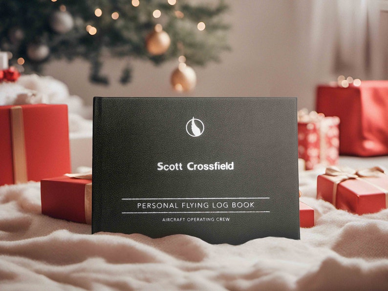 Personalized Real Leather Pilot Logbook: Handmade in the UK - Etsy