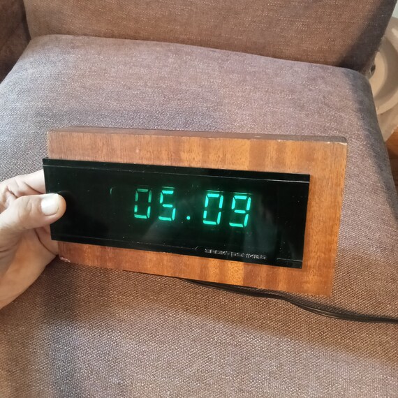 Working Soviet Desktop Electronic Clock of the 80s.wooden - Etsy