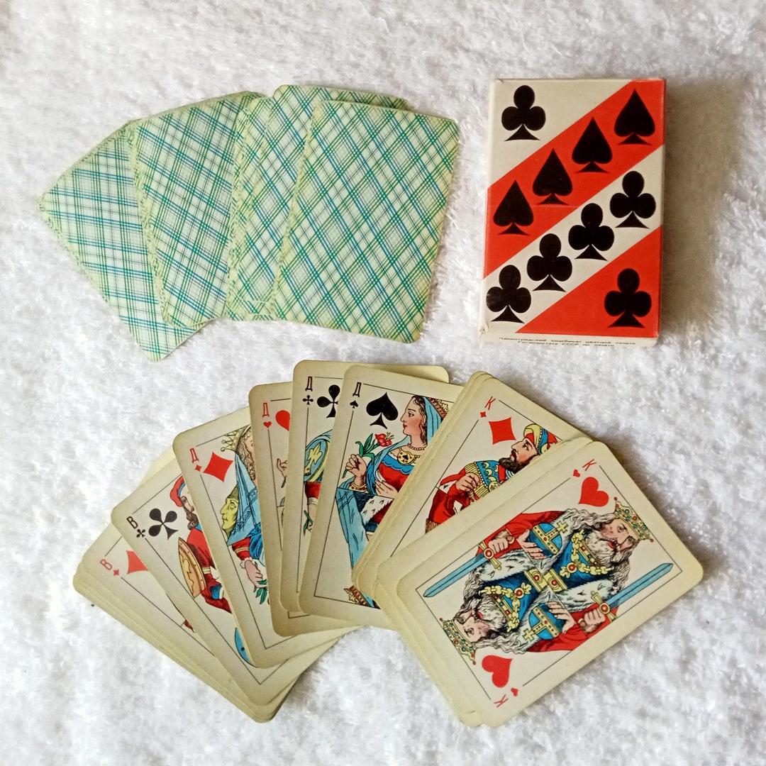 Vintage Soviet Playing Cards, Vintage 90s Cards, USSR Logic Game ...