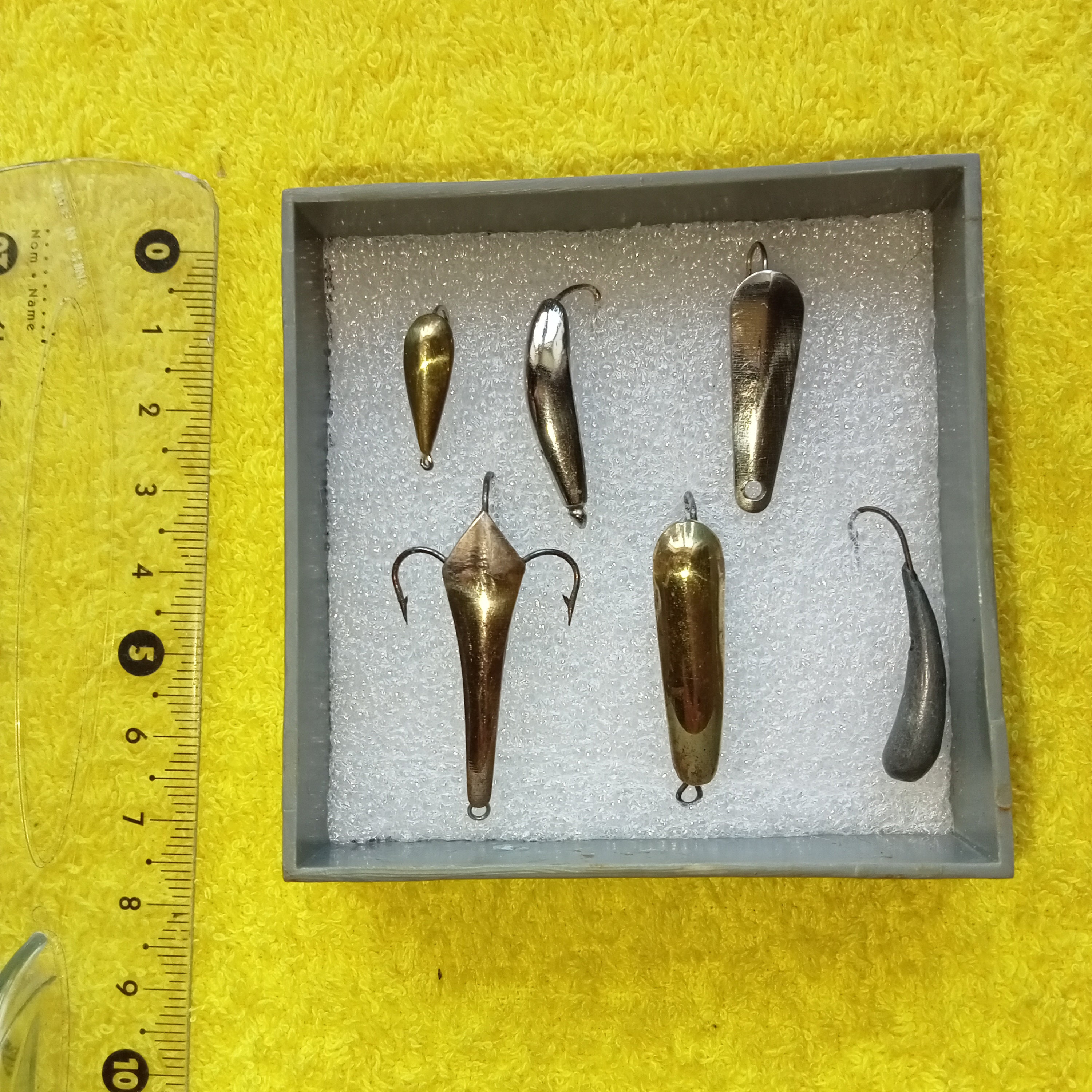 Set of 6 Vintage Soviet Lures in a Box, 90s, USSR, Winter Fishing ...