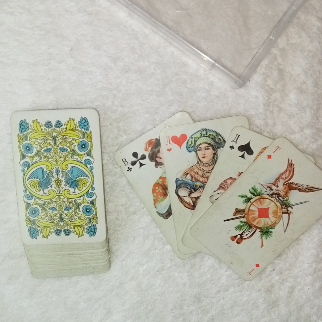 Vintage Soviet Playing Cards, Vintage 80s Cards, USSR Logic Game ...