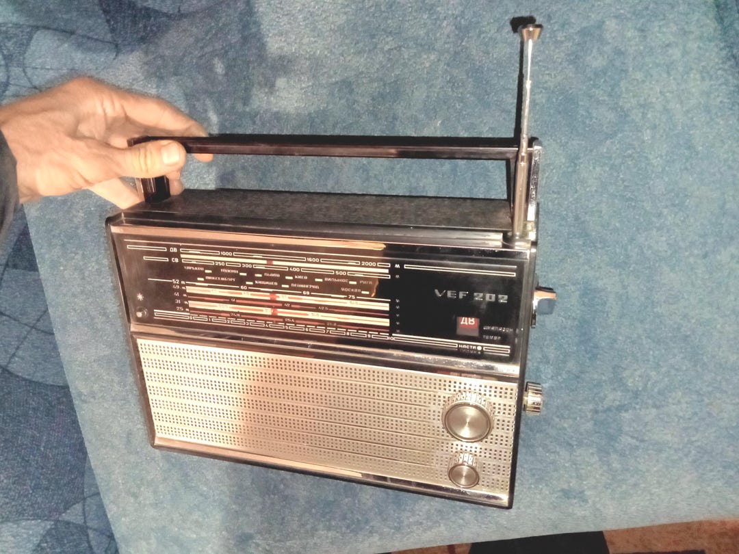 Working Radio VEF 202, Vintage Soviet Radio of the 70s. Portable Radio ...
