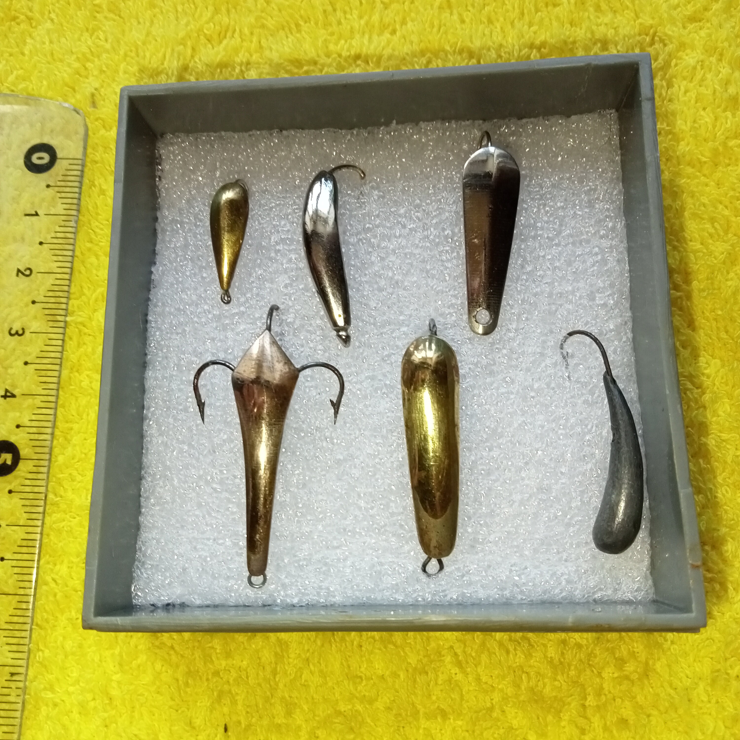 Set of 6 Vintage Soviet Lures in a Box, 90s, USSR, Winter Fishing ...
