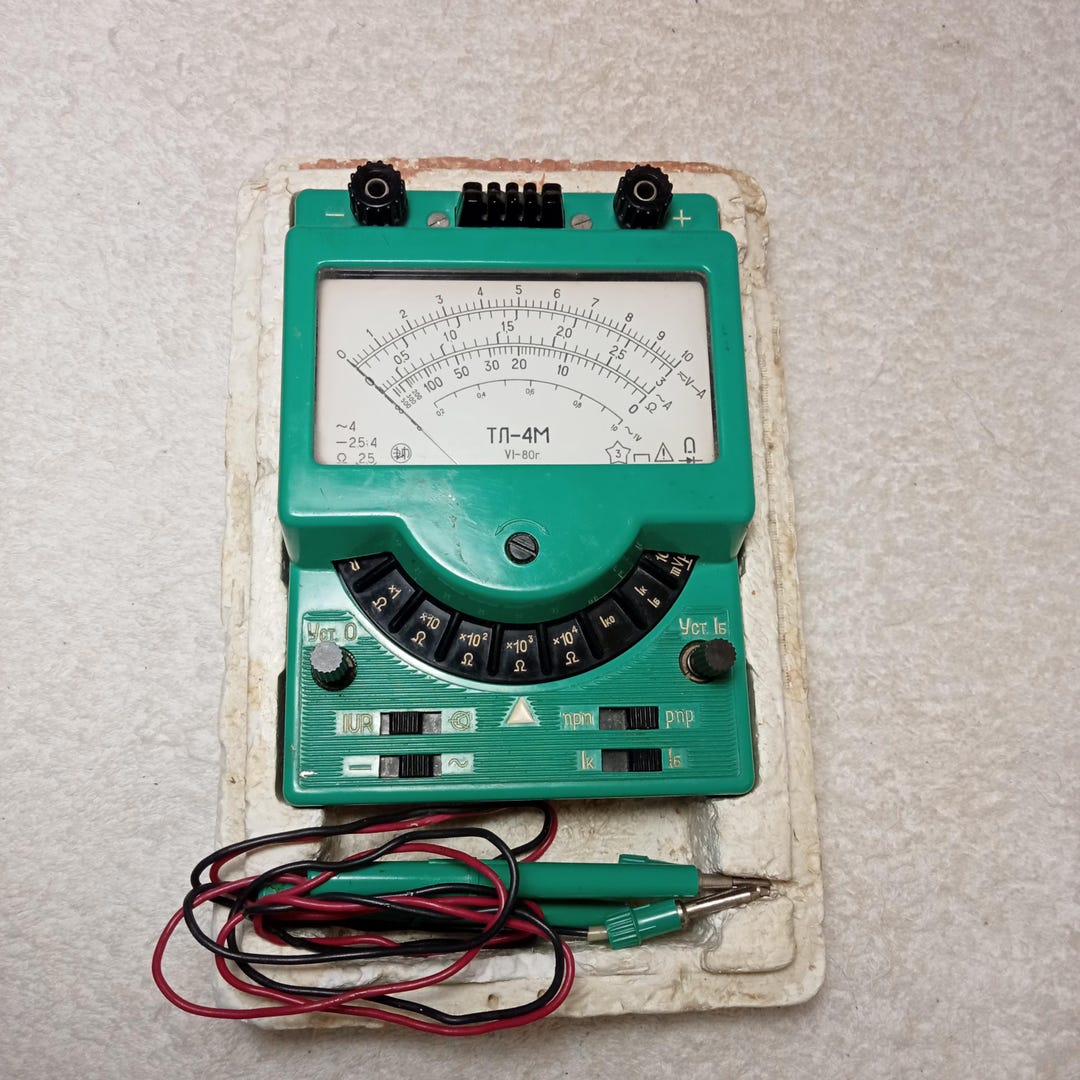 Vintage Soviet Working Measuring Device Tl-4m,green Tester,soviet ...