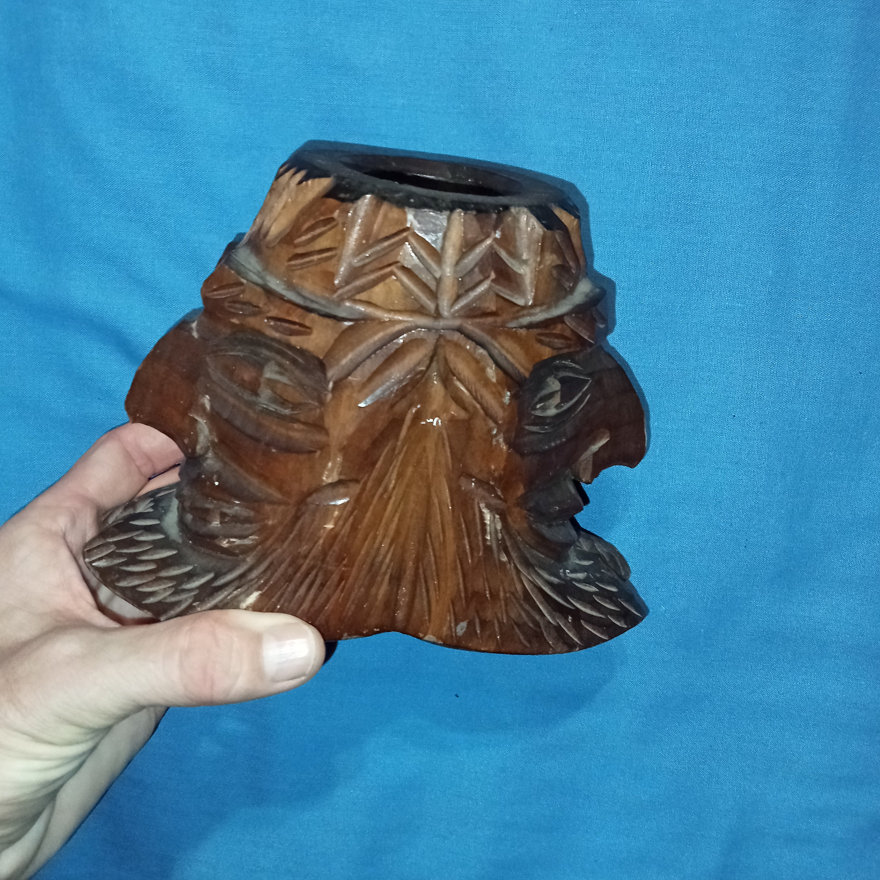 Soviet Wooden Devil Figurine Rare Candlestick USSR 70s Wooden Ashtray ...