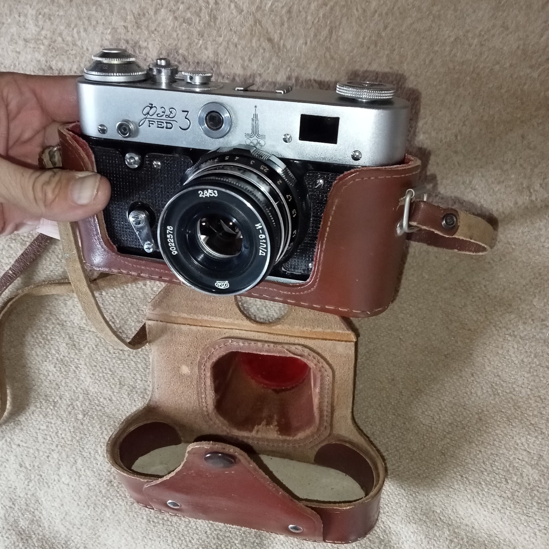 A Working Vintage Soviet Film Camera FED 3 Olympic With an Industar-61l ...