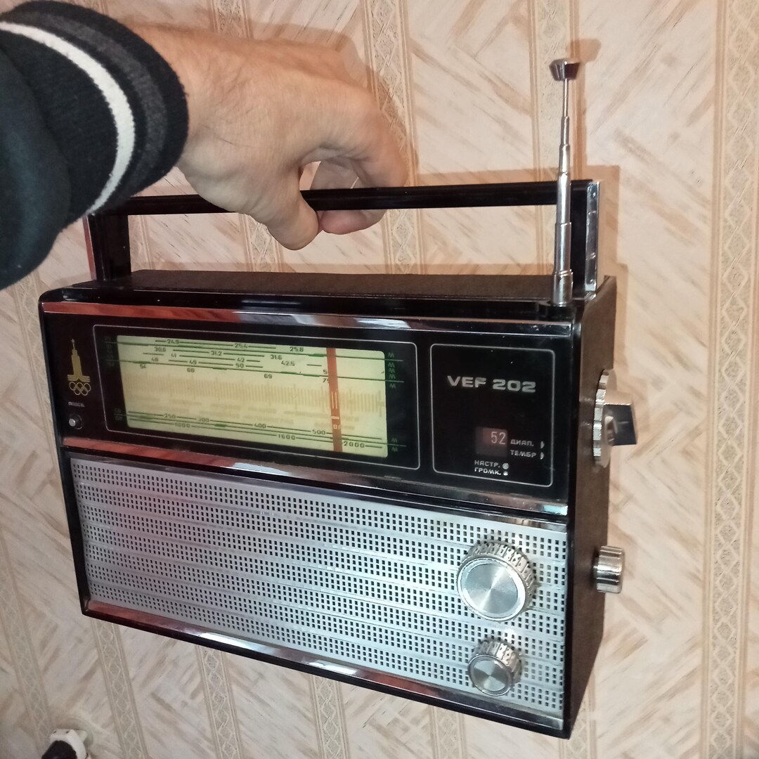 Working Olympic Radio VEF 202. Old Soviet Radio of the 80s. Portable ...