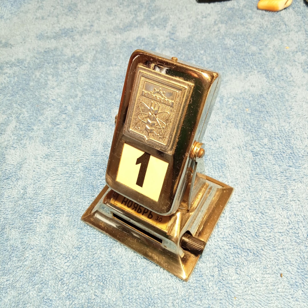 Soviet Metal Perial Calendar, Soviet Desk Calendar of the 80s ...