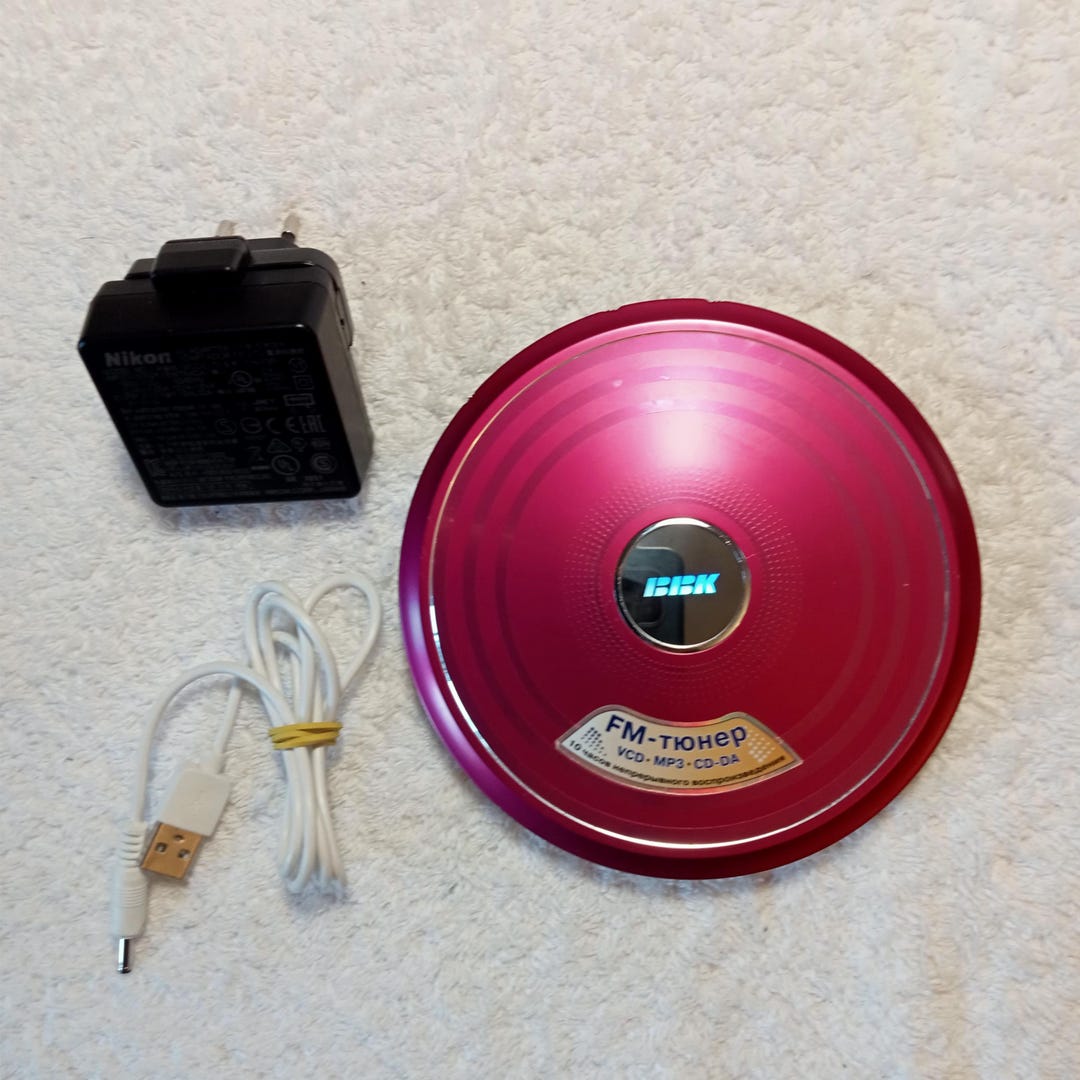 Red CD Player BBK PV430T, Working Player, Reads Cdformat Discs Portable ...