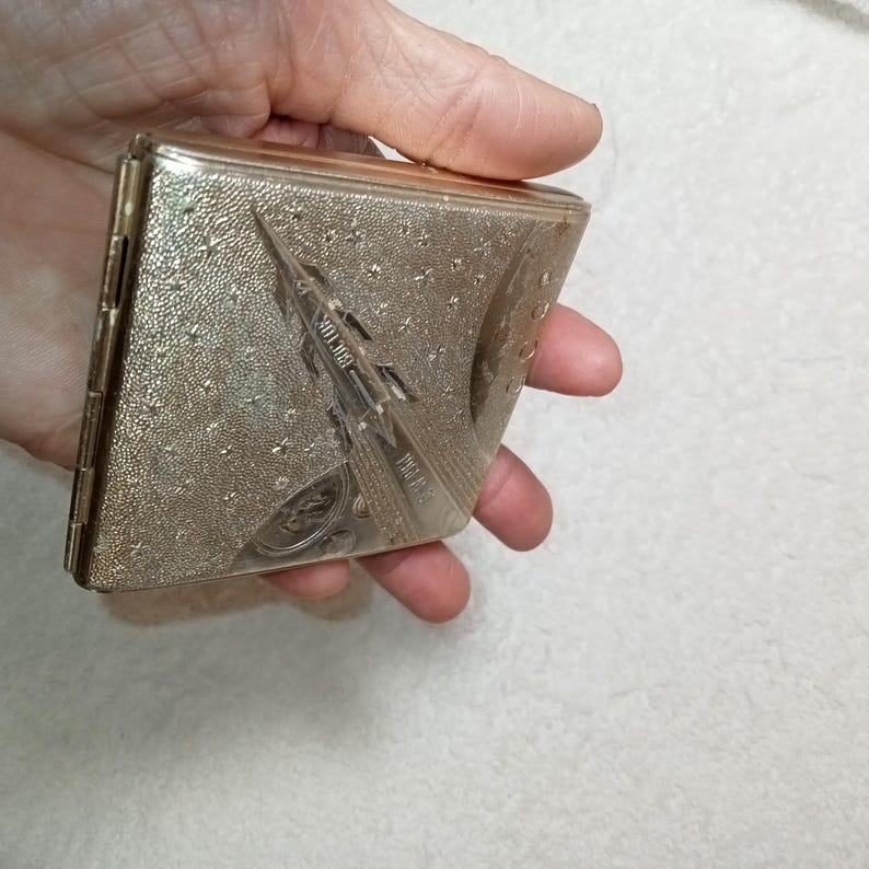 Vintage Cigarette Case,soviet Cosmos, 1961s, Vintage Authentic Soviet ...