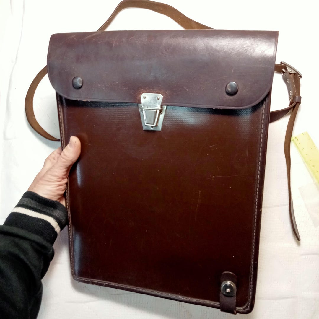 Vintage General Officer Bag for Maps, Soviet Army, 1985, Leather ...