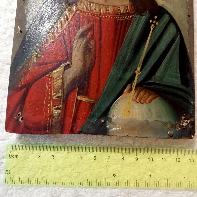 Icon of Christ the Savior 19t Century, Handmade, Icon of Jesus Christ ...
