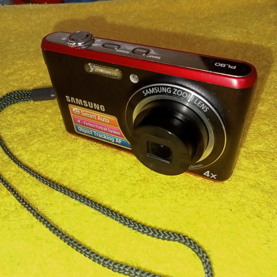 Working Black-red Digital Camera Samsung PL90 Compact Digital - Etsy