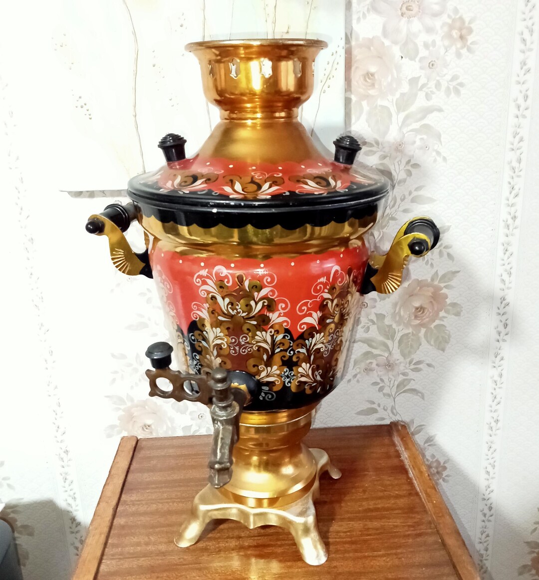 Working Soviet Electric Samovar, Painted Samovar USSR, AC Voltage 220 ...