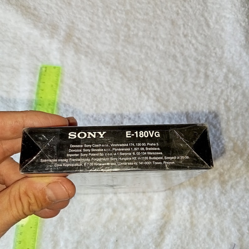 Blank, New, Sealed VHS Video Cassette Sony E-180VG, Premium ,exellence ...