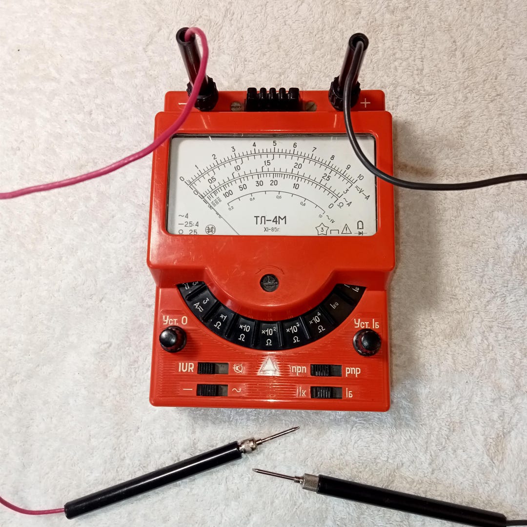 Vintage Soviet Working Measuring Device Tl-4m,red Tester,soviet ...