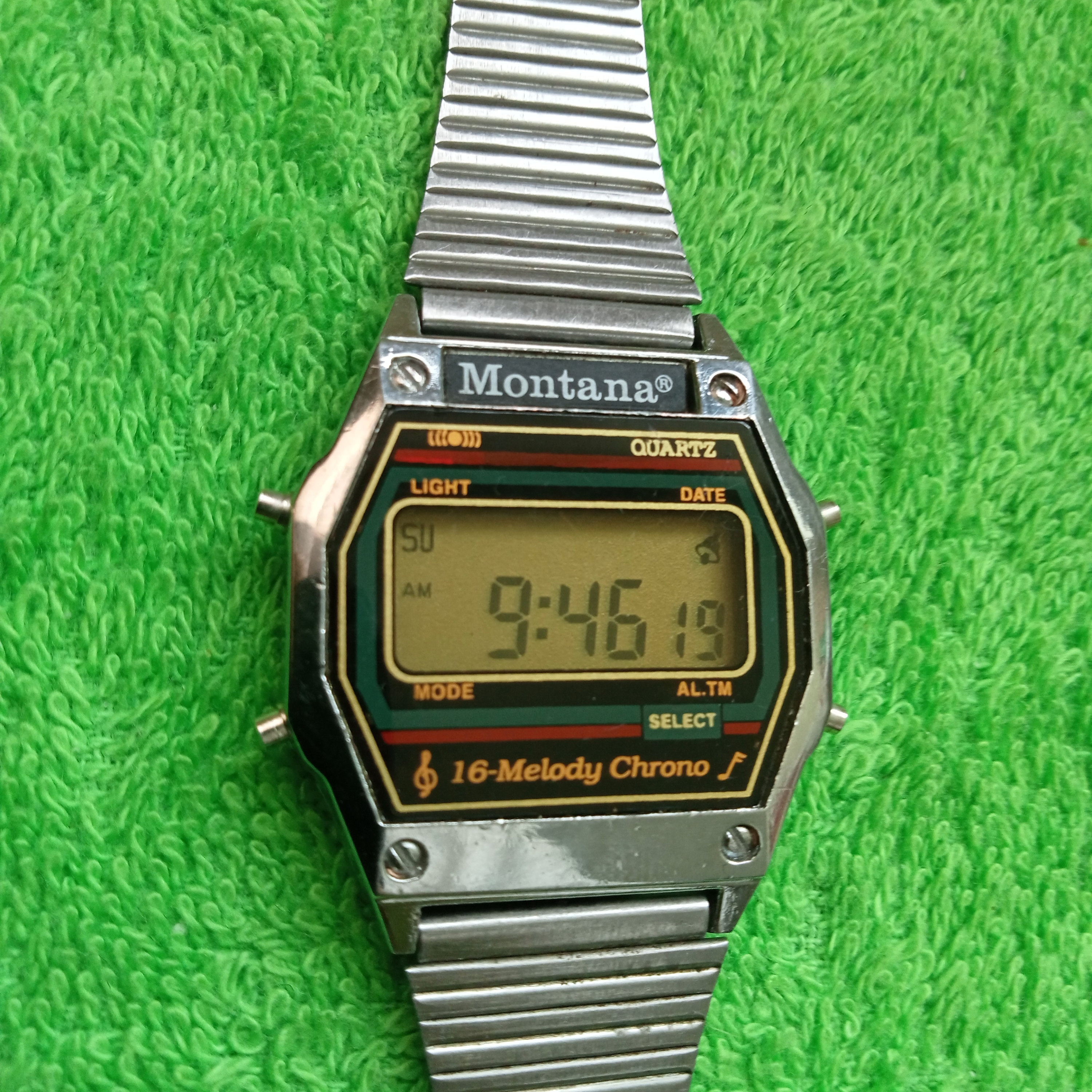 MONTANA Working Digital Men's Watch, Old LCD Dial Wristwatch, 80's ...