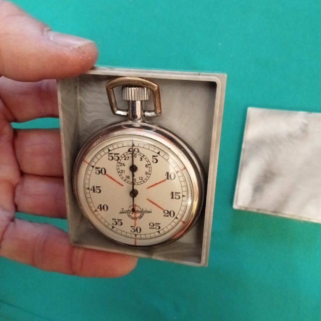 Working Soviet USSR Vintage Mechanical Stopwatch-chronometer,push ...