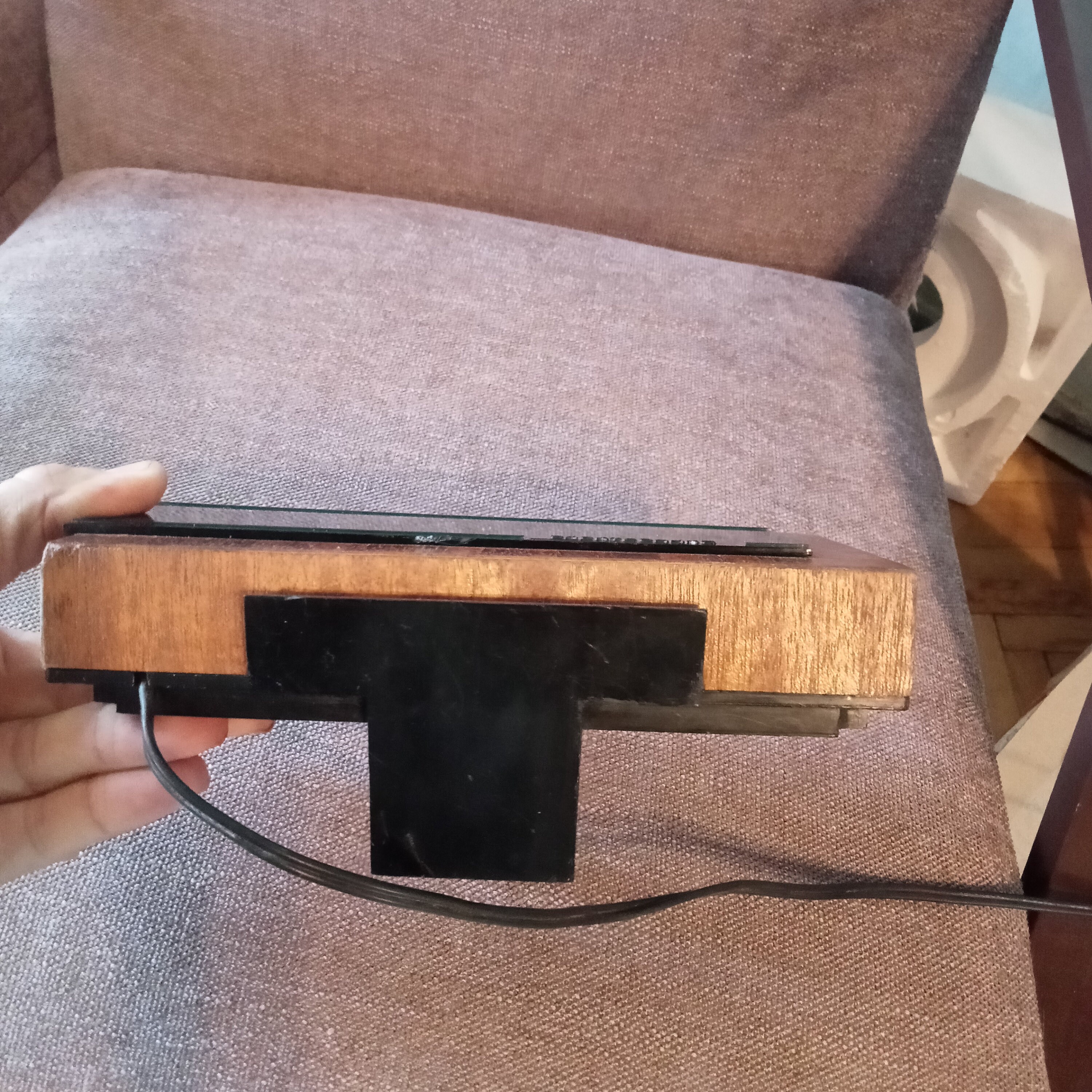 Working Soviet Desktop Electronic Clock of the 80s.wooden Ancient Alarm ...