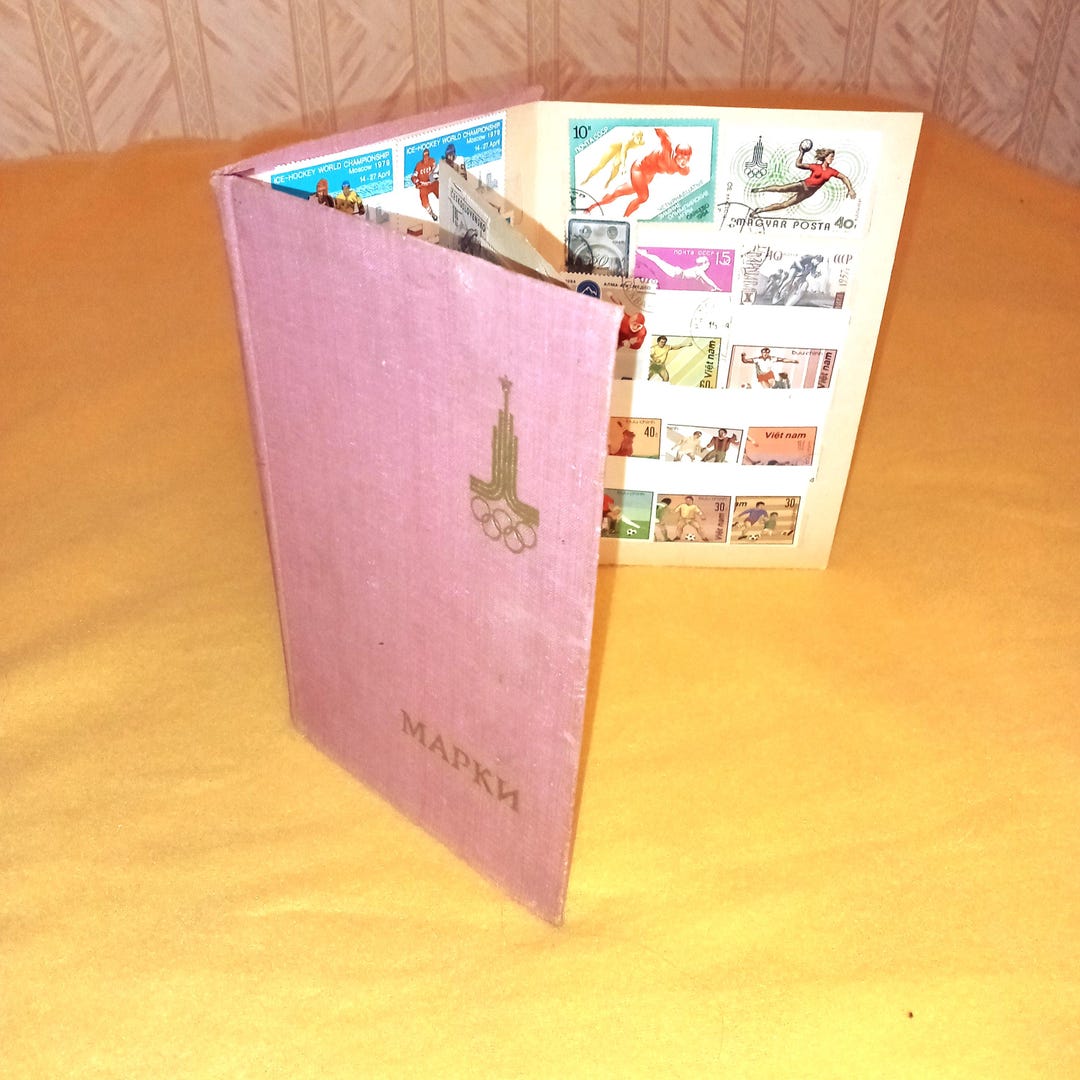 Soviet Album With Stamps. 52 Stamps of the 50-80s. Rare Olympic Album ...