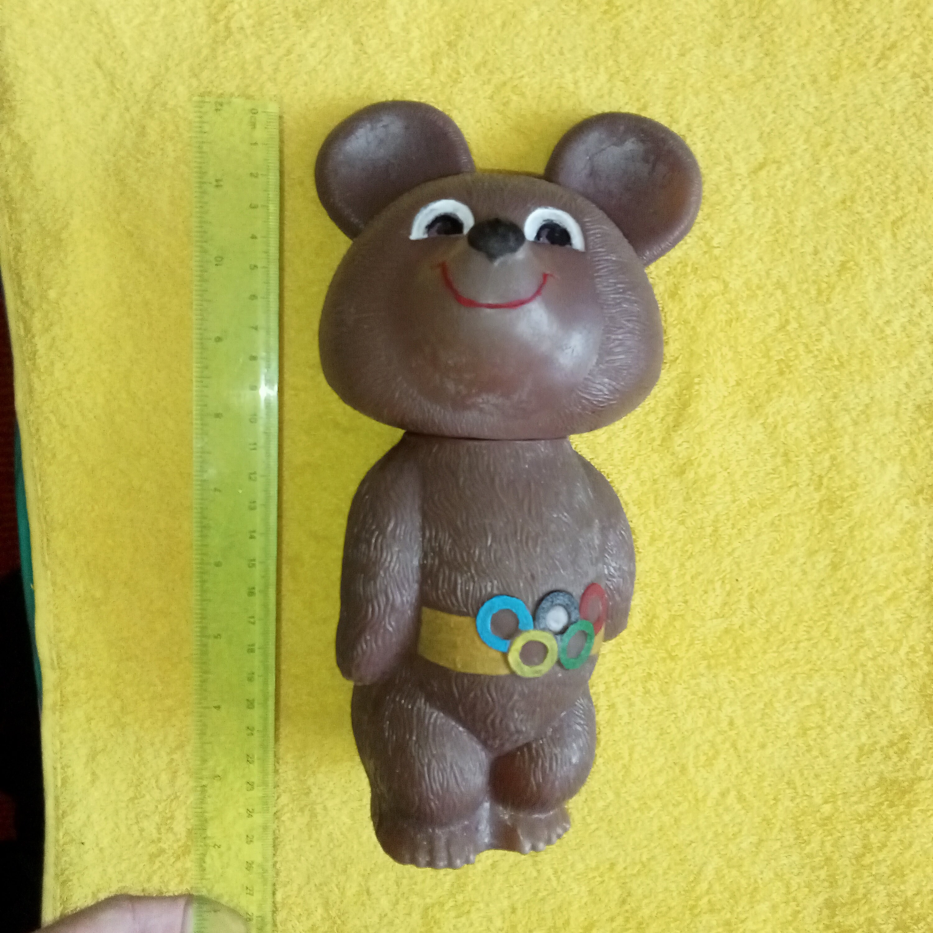 Rare Soviet Olympic Bear Vintage Plastic Bear Figurine teddy Bear ...