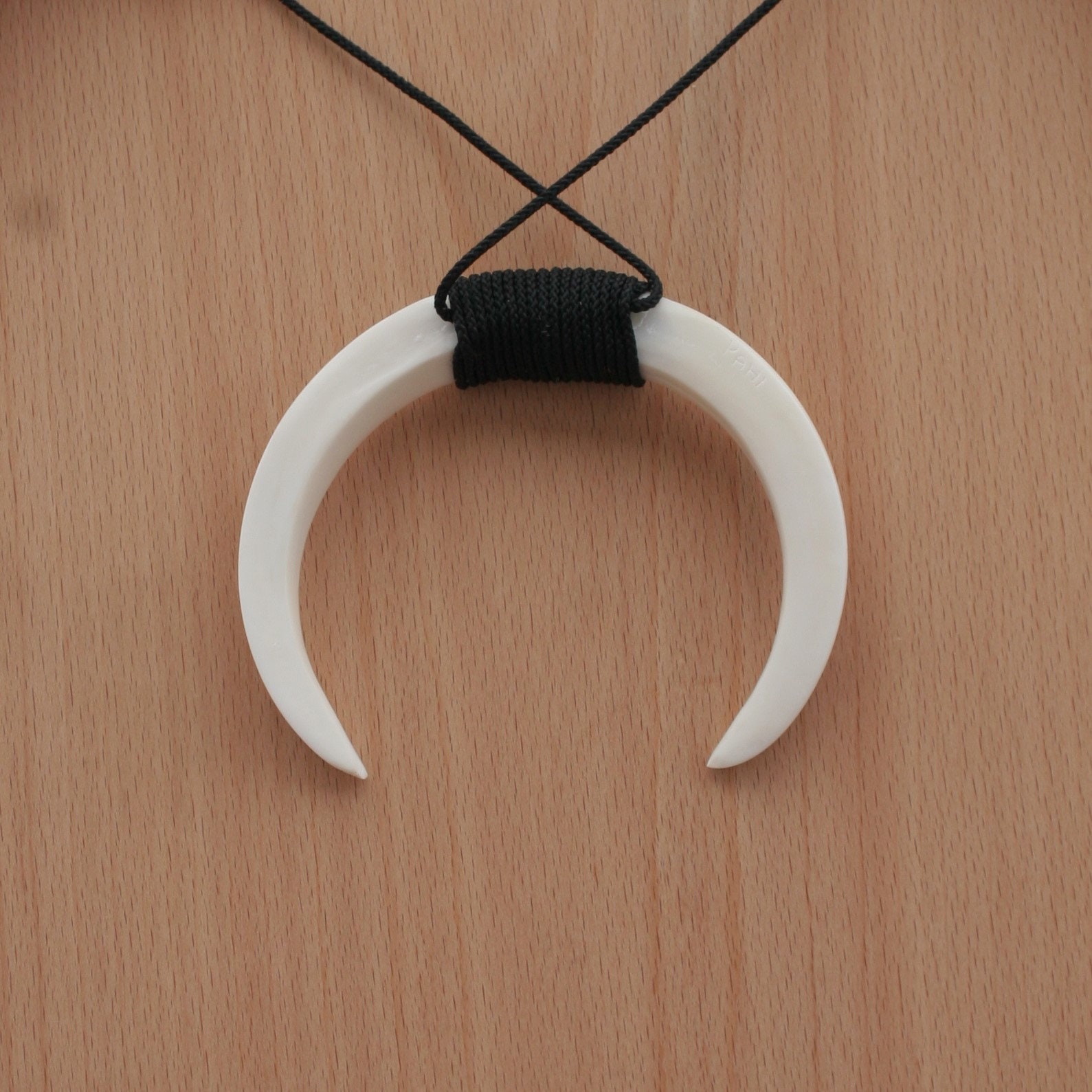 Inlayed Hand Carved Boar Tusk Marquesan Necklace Pig Teeth Polynesian ...