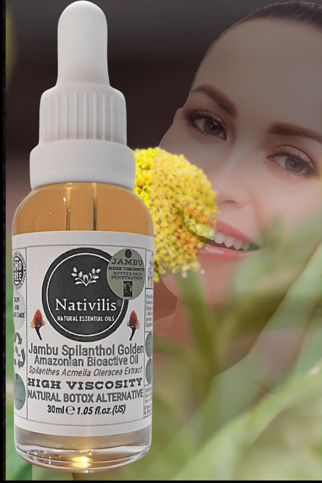 Nativilis Jambu Spilanthol Golden Amazonian Bioactive Oil Spilanthes ...