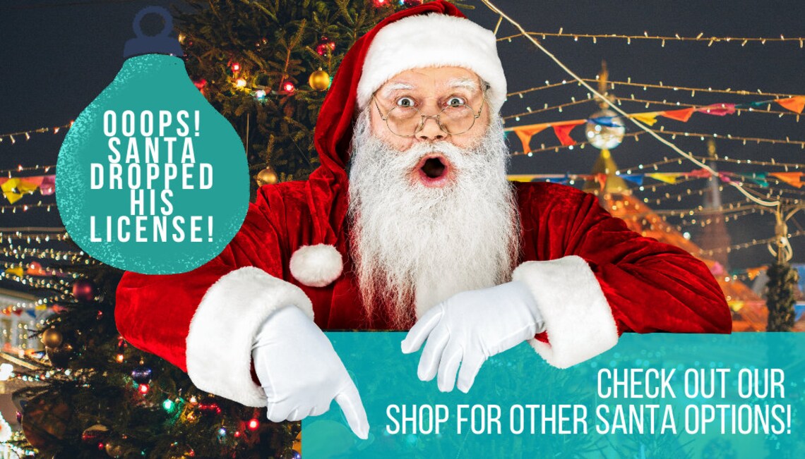 Santa License INSTANT DOWNLOAD - Etsy