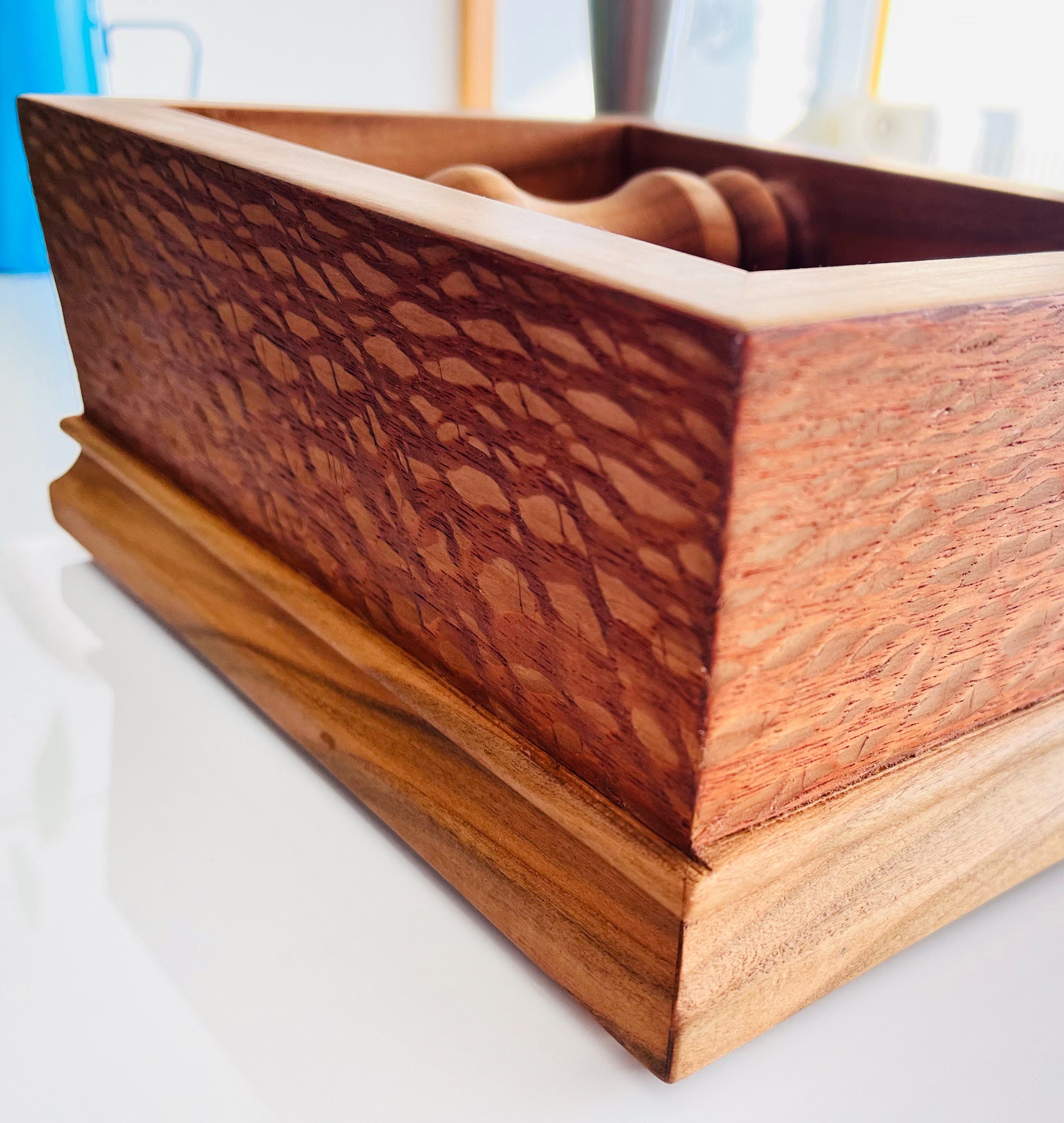 Hand Crafted Lacewood Veneered Espresso Knock Box - Etsy