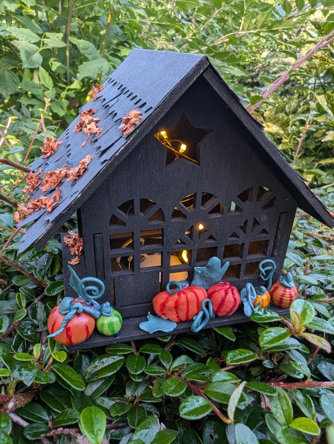Handcrafted Miniature Light up Autumn House Spooky Halloween October - Etsy