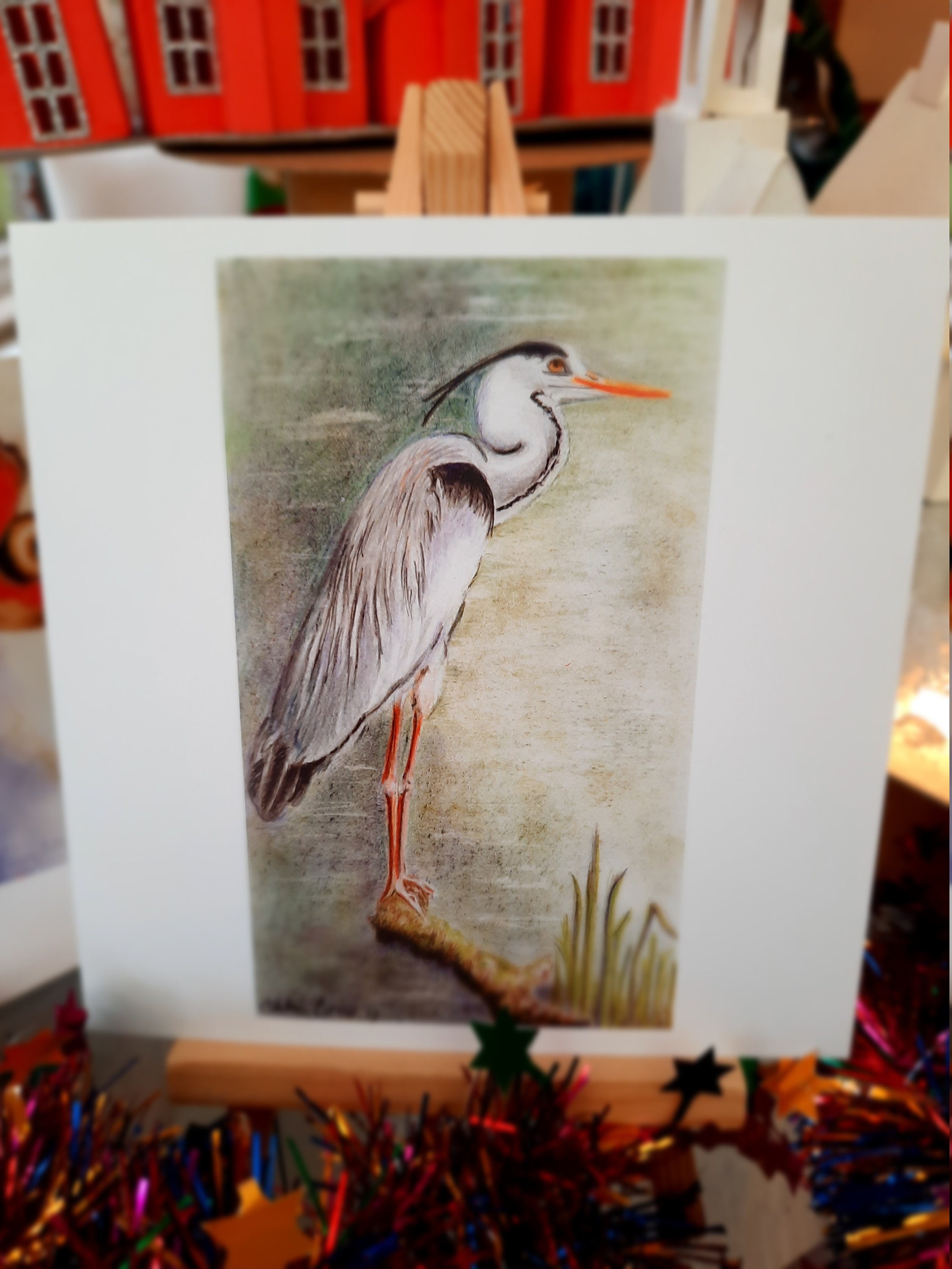 Heron Card - Etsy