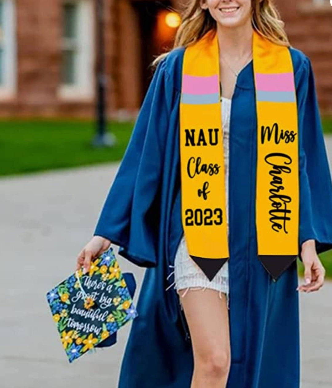 Personalized Graduation Teacher Stole Teacher Graduate Yellow - Etsy