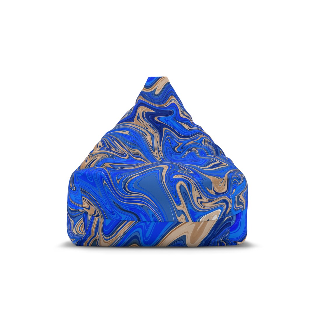 Blue Swirl Child Sized Bean Bag Chair Cover - Cozy Nook, Childhood ...
