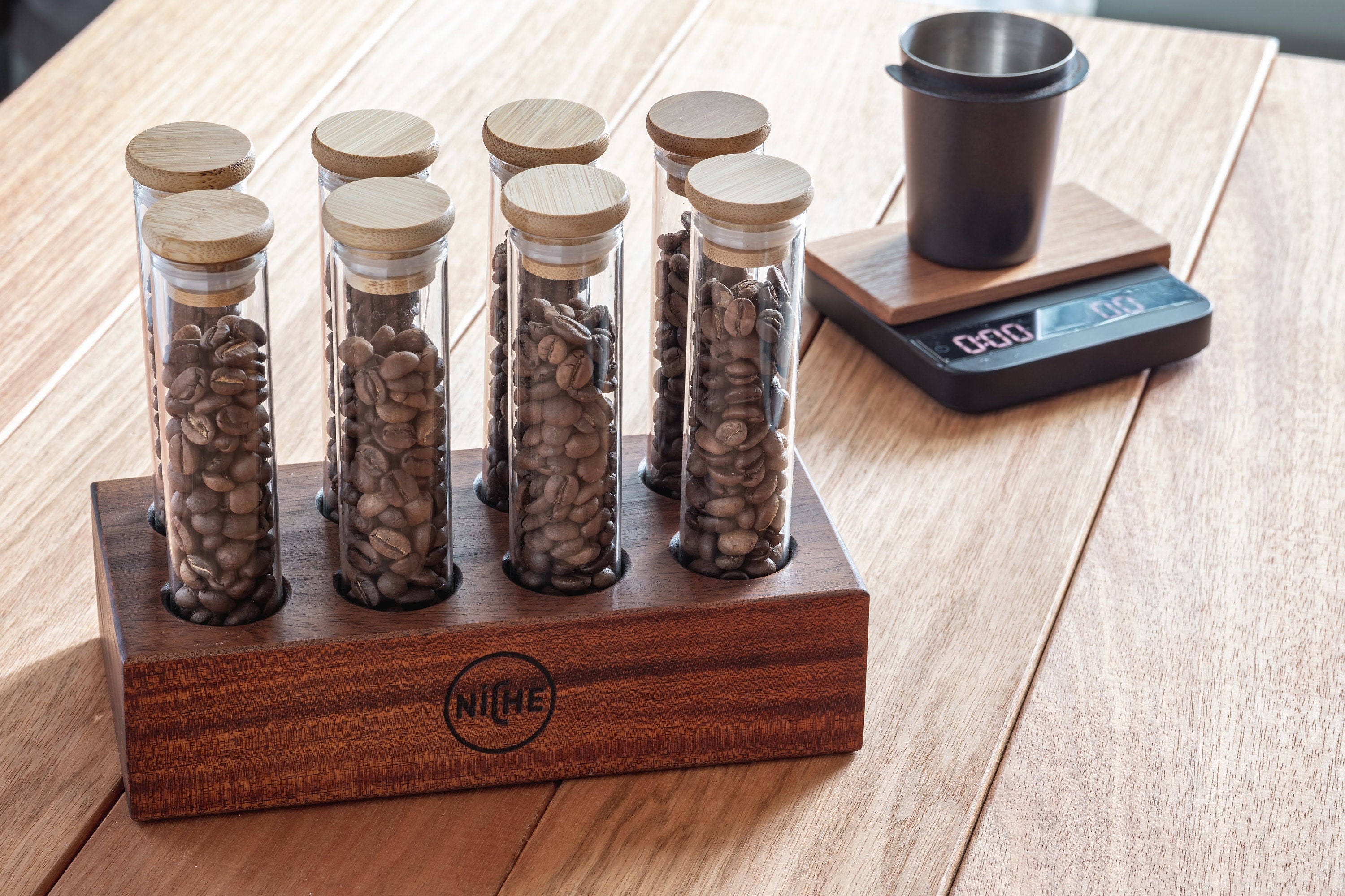 8 Tubes Mahogany 20g / 25g Coffee Beans Storage Tube W | Etsy